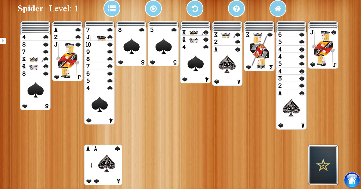 Spider Solitaire - Play Free Card Games Online
